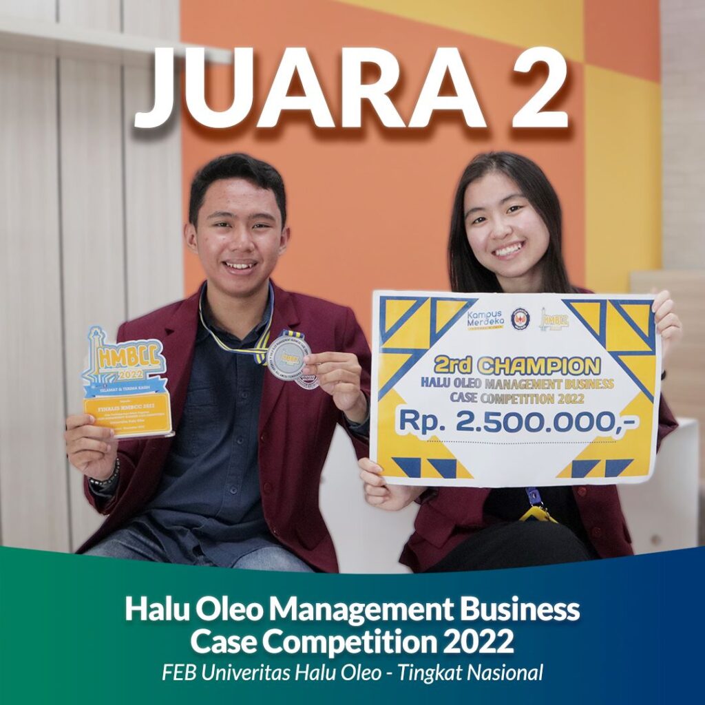 Juara 2 - Halu Oleo Management Business Case Competition 2022 - Ciputra School of Business Makassar